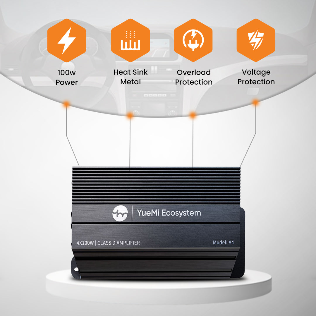 YueMi A4 4CH Class D Amplifier (4x100W) – yuemiecosystemonline